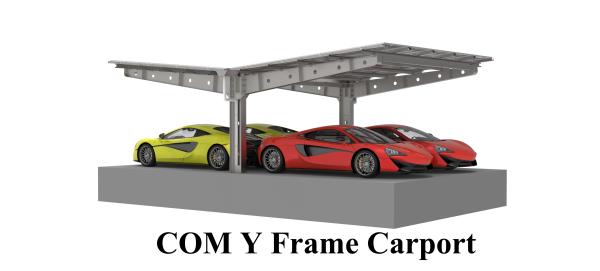 Quality Modular Solar Powered Carport COM Y Frame Carport Corrosion Resistant With Dual Purpose for sale