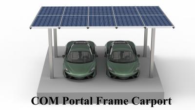 China Pre Engineered Solar Parking Canopies Robust COM Portal Frame Carport Advanced for sale