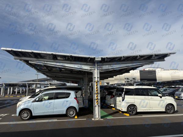 Quality ECO Y Frame Cantilever Solar Carport System 10-Panel Single-Sided Column Design Aluminum PV Parking Structure for sale