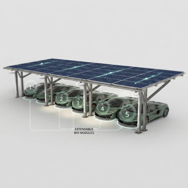 Quality Anti-Corrosion Coastal ECO Gamma Frame Carport ZAM Coating Marine Grade Solar Parking Structure 3000hr Salt Spray for sale