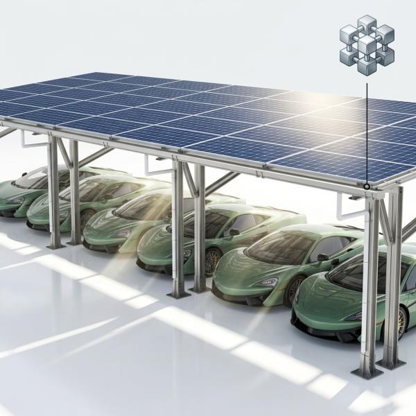 Quality Typhoon-Resistant ECO Gamma Frame Carport Category 5 Hurricane Rated Solar Parking Canopy 70m/s Wind Speed Q345B for sale