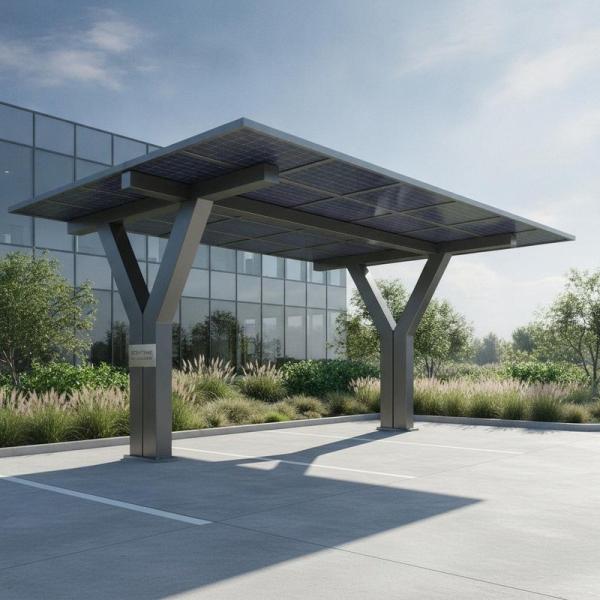 Quality ECO Y Frame BIPV Integrated Solar Carport System 12-Panel Building-Integrated Photovoltaic Aluminum Parking Canopy for sale