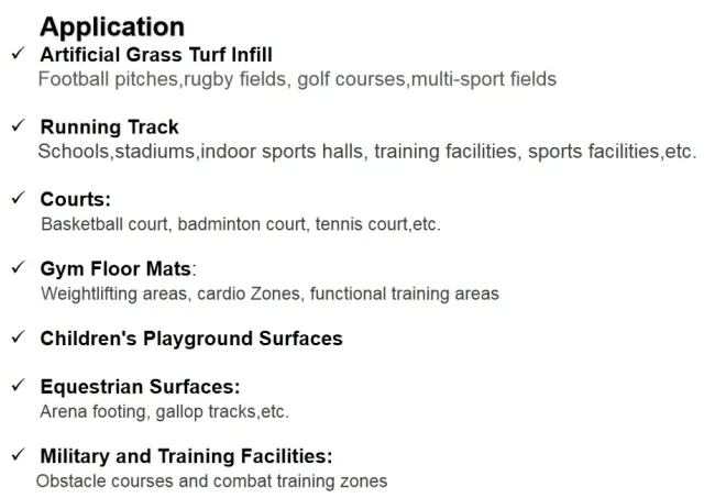 SBR rubber granules in playground application