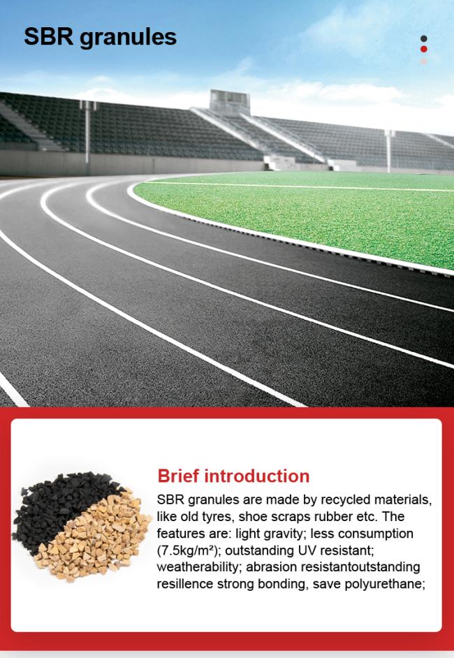 SBR granules close-up view