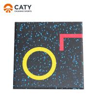 China Custom Logo Rubber Gym Flooring Tiles 15-50mm Thickness with Shockproof & Anti-Slip Properties for sale