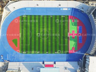 Cina Iaaf approvato standard Sky Blue Spray rivestito Sandwich pista di corsa in gomma atletica per campi sportivi in vendita
