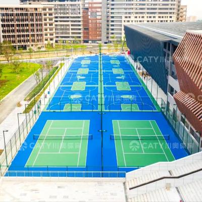China New Design Customizable PU Surface Prefabricated Outdoor Sports Court Basketball Volleyball Badminton Tennis Court Flooring for Sports Facilities for sale