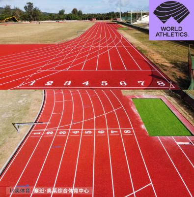 China IAAF goedgekeurd High Performance Synthetic EPDM Rubber Running Track Jogging Track voor Sportveld Sportcentrum Trainingcentrum Sportcomplex Sportclubs Te koop