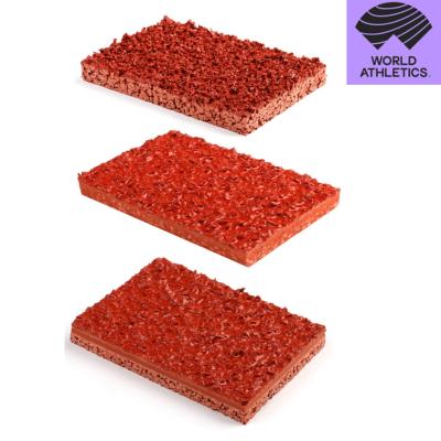 China Sandwich Spray Coat EPDM Rubber Running Track For Running Rubber Track With Sports Track Installation for sale