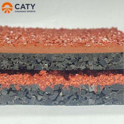 China Sandwich Spray Coat EPDM Rubber Running Track For Running Rubber Track With Sports Track Installation for sale