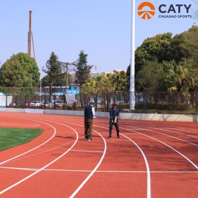 China Seamless Outdoor Track Surfaces 400m Running Track Material EPDM Granules with Athletic Track Installation for sale