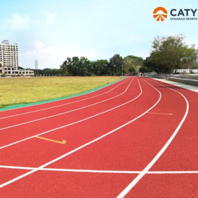 China Seamless Outdoor Track Surfaces 400m Running Track Material EPDM Granules with Athletic Track Installation for sale