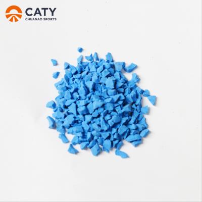 China Sustainable Landscape EPDM Rubber Granules Shock Absorption Elastic EPDM Rubber Running Track for sale