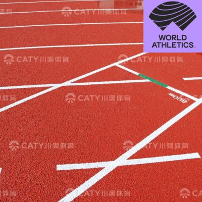 China IAAF Approved Athletic Running Track Prefabricated Running Track with Automatic Sports Track Installation for sale