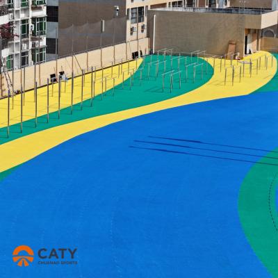 Cina Traccia di corsa prefabbricata certificata IAAF Traccia di gomma per jogging Particelle EPDM in vendita