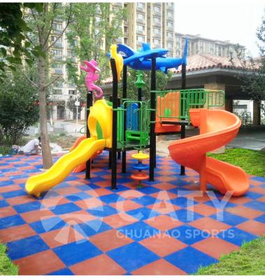 China UV Resistant & Waterproof EPDM Rubber Tile for Outdoor Playground School and Sports Center for sale
