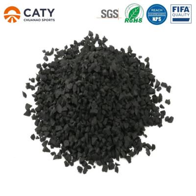 China High Friction Factor 0.57 SBR Rubber Granules with Customizable Sizes 0.5-4mm and Waterproof Properties for Playgrounds for sale