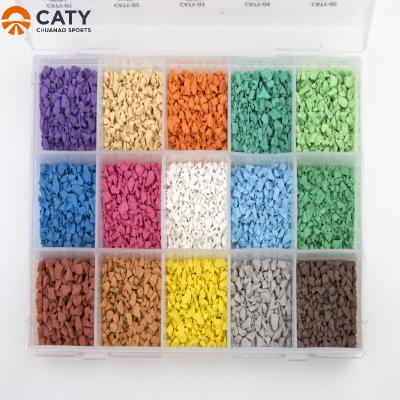 China Multi-Purpose EPDM Rubber Granules, Uniform Size for Multiple Projects and Landscaping with Vibrant Colors for sale