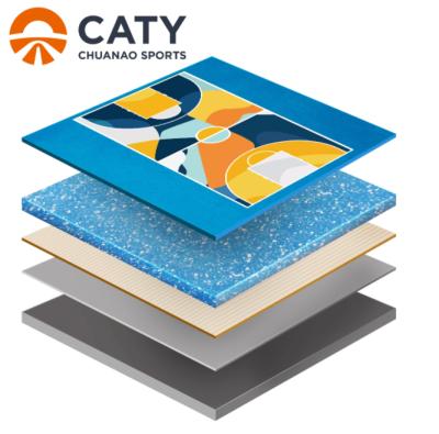 Cina Campo polisportivo prefabbricato semi-permanente durevole, superficie antiscivolo senza giunture per scuole e comunità in vendita
