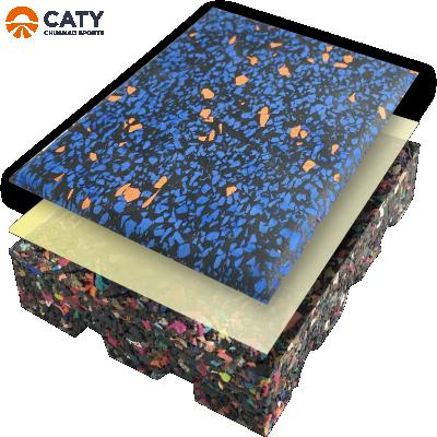 China High Performance Premium Rubber Tiles with Color-Fleck for Gyms Floorings and Commercial Fitness Spaces for sale