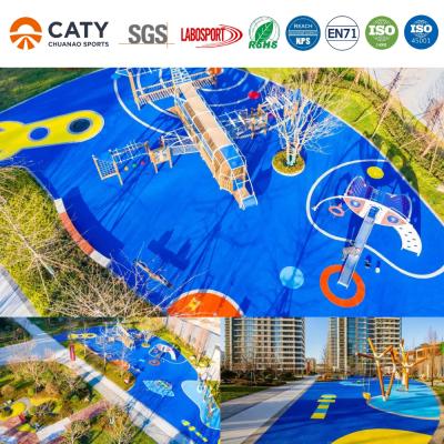 China EPDM Sports Flooring Safety Playground Rubber Tiles Outdoor Playground Flooring for sale