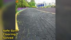 Dog Bone Rubber Tiles Gym Flooring Easy Install