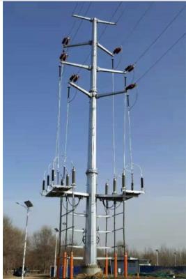 China Customized Steel Pole Tower 10kV - 1000kV Heavy Duty Tower For Electrical Distribution Networks for sale