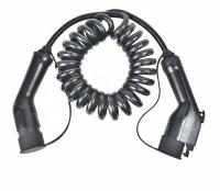 China HEIU Type 1 To Type 2 EV Cable TPU Coiled EV Charging Cable IP55 for sale