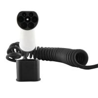 China Coiled Spiral Type 1 To Type 2 EV Cable EVSE Charging Cable IP55 for sale
