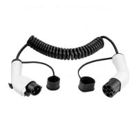 China Coiled Spiral Type 1 To Type 2 EV Cable EVSE Charging Cable IP55 for sale