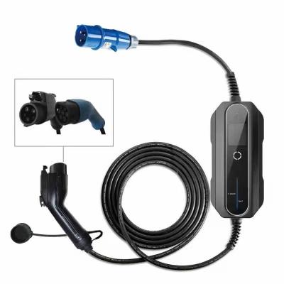 China RoHS SAE J1772 Type 1 Mobile EV Portable Charger CEE Blue for sale