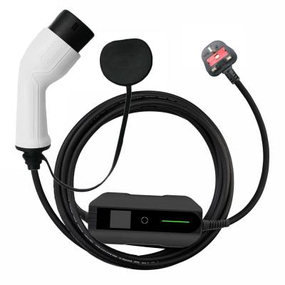 China 13A E Car Charger Portable Type 2 EV Charger With UK Plug for sale
