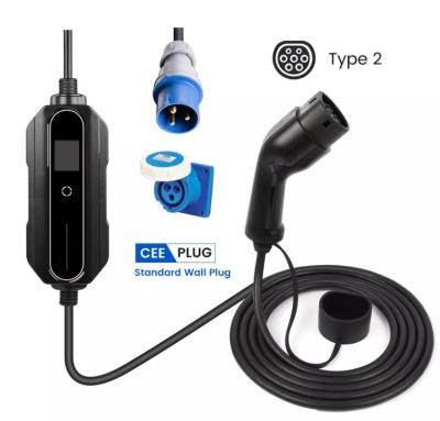 Китай IEC62196 32A Type 2 7.2kw Portable EV Charger Station For Electric Car продается