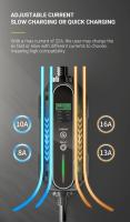 China 10A 16A Adjustable EVSE Level 2 Type 2 Portable EV Charger With Schuko for sale