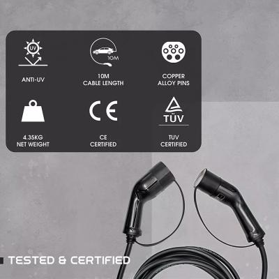 Cina Model 3 Electric Vehicle Car Charger 16A 32A Evse Portable EV Charger 7kw 11kw 22kw Type 2 in vendita