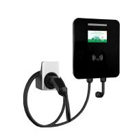 China Silver Wall Mounted EV Charging Station with Type 2 Interface and 5m Cable for sale