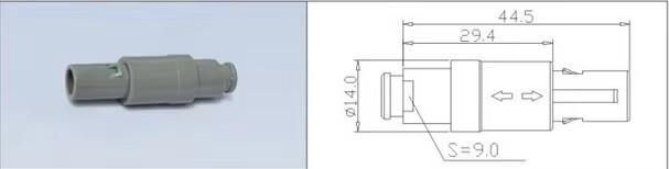 Lemo P Series Connector size drawing