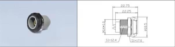 Lemo P Series Connector technical drawing