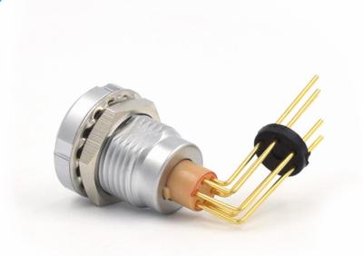 Cina perni del circuito stampato del gomito dei connettori ECG di serie di 6pin Lemo B con la riparazione matta 2 in vendita