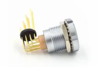 China M18 Push Pull Circular Connectors Lemo ECG 2B 10pin Right Angle Pins Socket for sale
