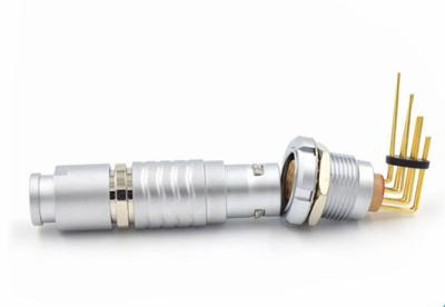 中国 M18プッシュ プル円コネクターのLemo ECG 2B 10pin直角ピン ソケット 販売のため