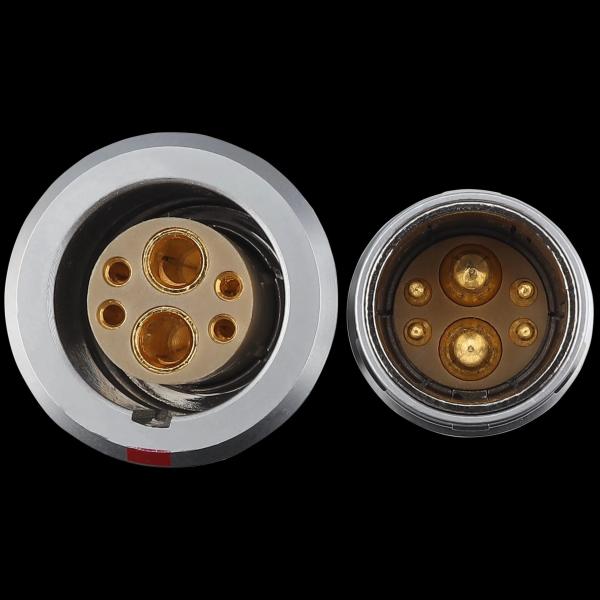 M18 double coaxial 4-signal connector Mixed connector FGG EGG 3B 4+2 plug and socket