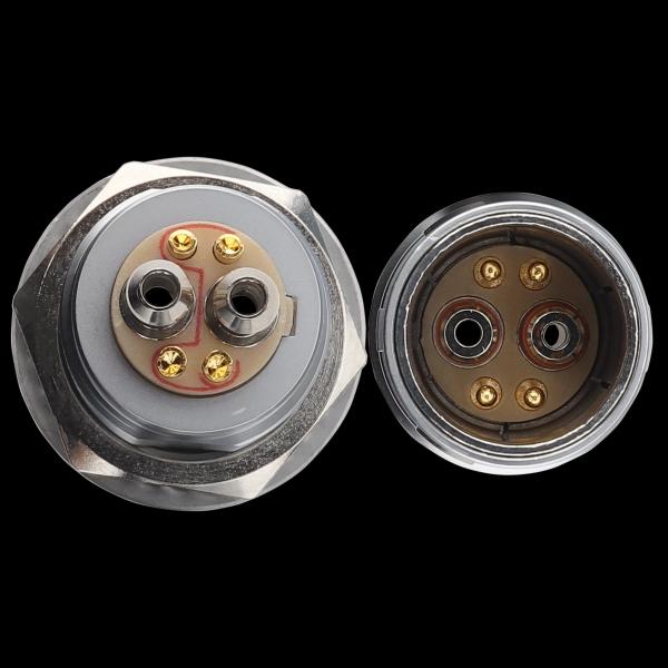 M18 double coaxial 4-signal connector Mixed connector FGG EGG 3B 4+2 plug and socket