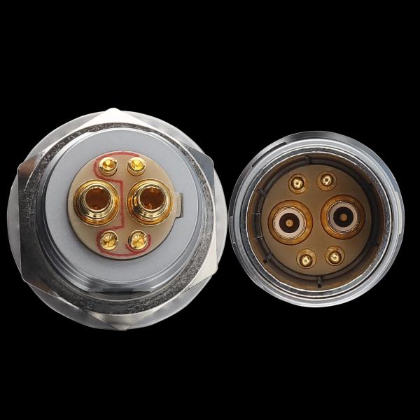 M18 double coaxial 4-signal connector Mixed connector FGG EGG 3B 4+2 plug and socket