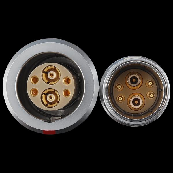 M18 double coaxial 4-signal connector Mixed connector FGG EGG 3B 4+2 plug and socket