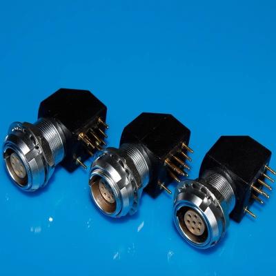 China Lemo EXG Encaje de PCB de ángulo recto EXG.0B.1B.302 3 4 5 6 7 8 9 10 Pin en venta