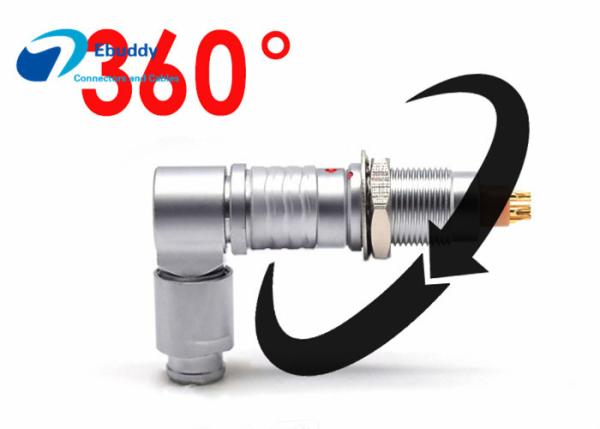 Enchufe ajustable FSG.0B.305 del codo de los conectores 5pin de la serie de Lemo B del ángulo