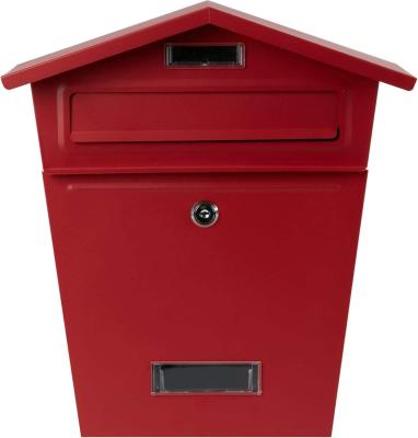 China Powder Coated Metal Wall-Mounted Mailbox Lock Outdoor Villa Gardens Post Services for sale