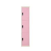 China 3 Door Metal Storage Locker Cabinet H1850 W380 D450mm Electrostatic Powder Coating for sale