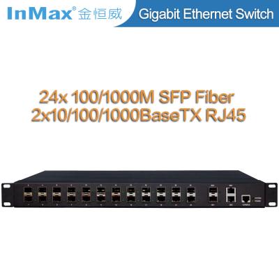 China gigabit network switch, 24x1000M FX SFP Slot Gigabit Fiber Optic Ethernet switch for sale